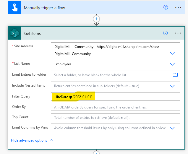 Working With Filter Query In Power Automate Digital Mill 1304
