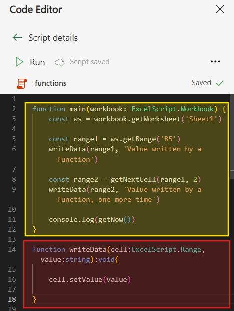 Avoid repetitions with functions in Office Scripts – Digital Mill