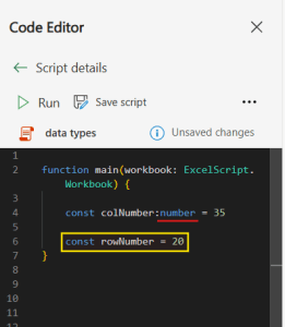 Understanding the data types in Office Scripts – Digital Mill