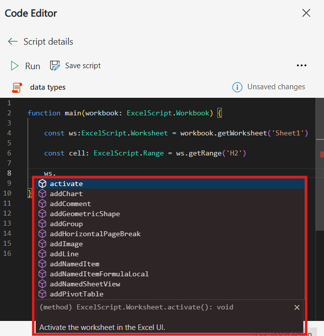 Understanding the data types in Office Scripts – Digital Mill