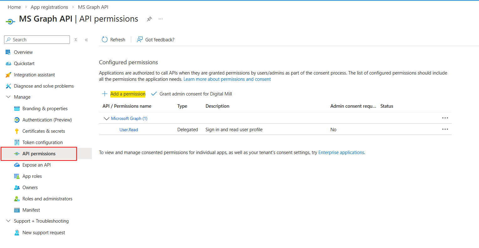 How to set up an App Registration in Azure Portal for Microsoft Graph ...