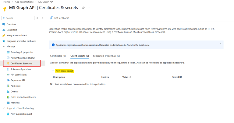 How to set up an App Registration in Azure Portal for Microsoft Graph ...